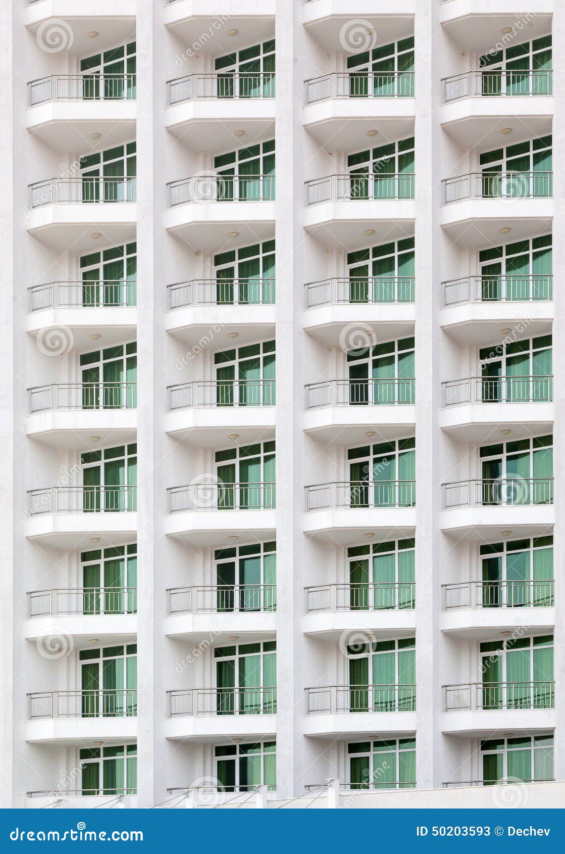 Repeating Pattern of Windows and Balcony. Stock Image - Image of ...