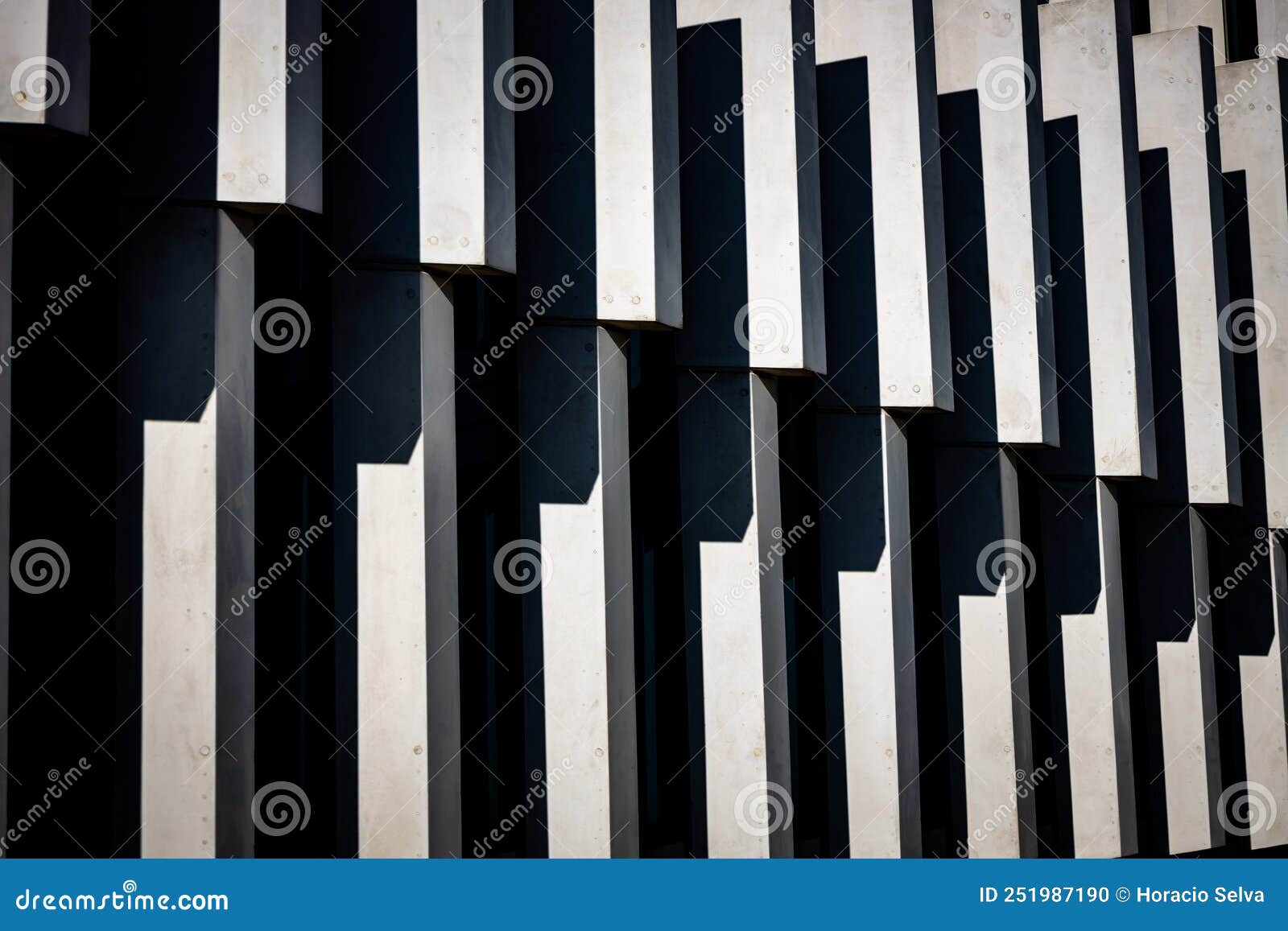 Repeating Pattern of Windows of a Building. Optical Effect by the Shade ...