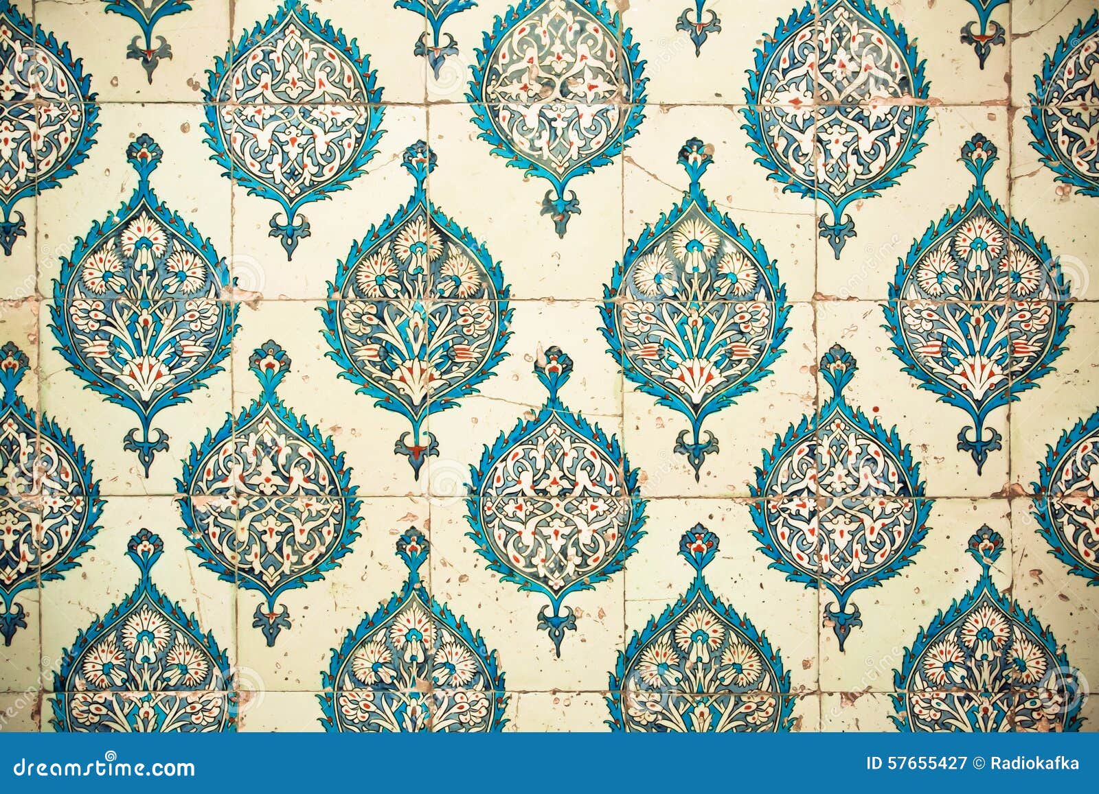 Repeating Patterns on Ceramic Tiles in Turkey. Stock Image - Image of ...