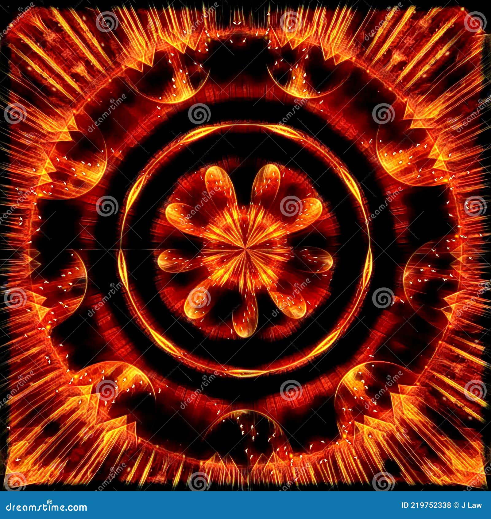 Lava Flow Hexagonal Kaleidoscopic Patterns and Design Stock ...