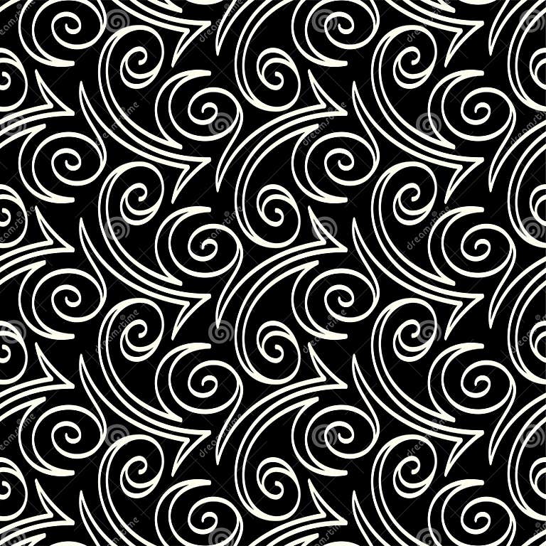 Repeating Patterns of Pantograph Quilting Design Stock Illustration ...