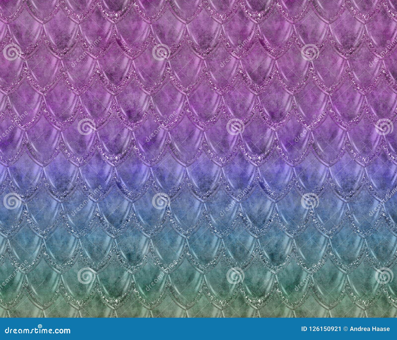 Repeating Playful Mermaid Fish Scale Pattern Stock Illustration ...