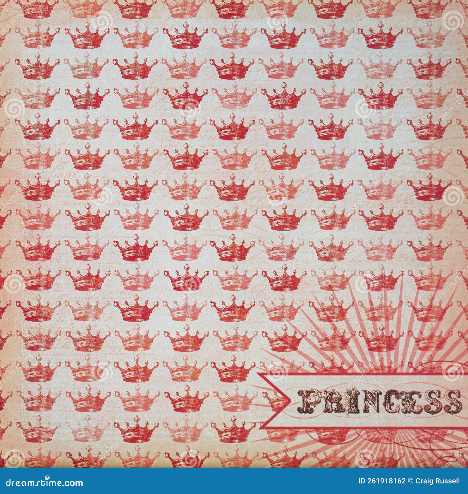 Repeating Princess Crown Pattern Stock Illustration - Illustration of ...