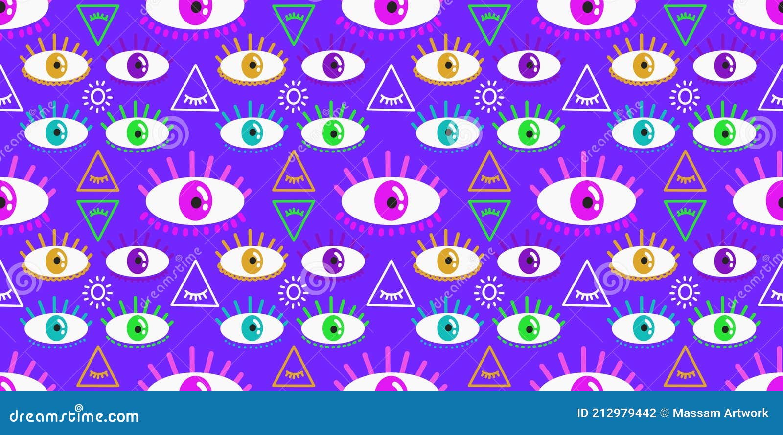 Eyes pattern stock illustration. Illustration of shapes - 212979442
