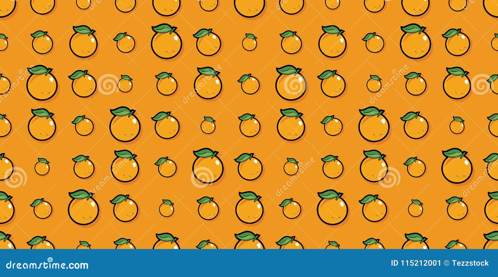 Cartoon Oranges Pattern Repeat Background Stock Vector - Illustration ...