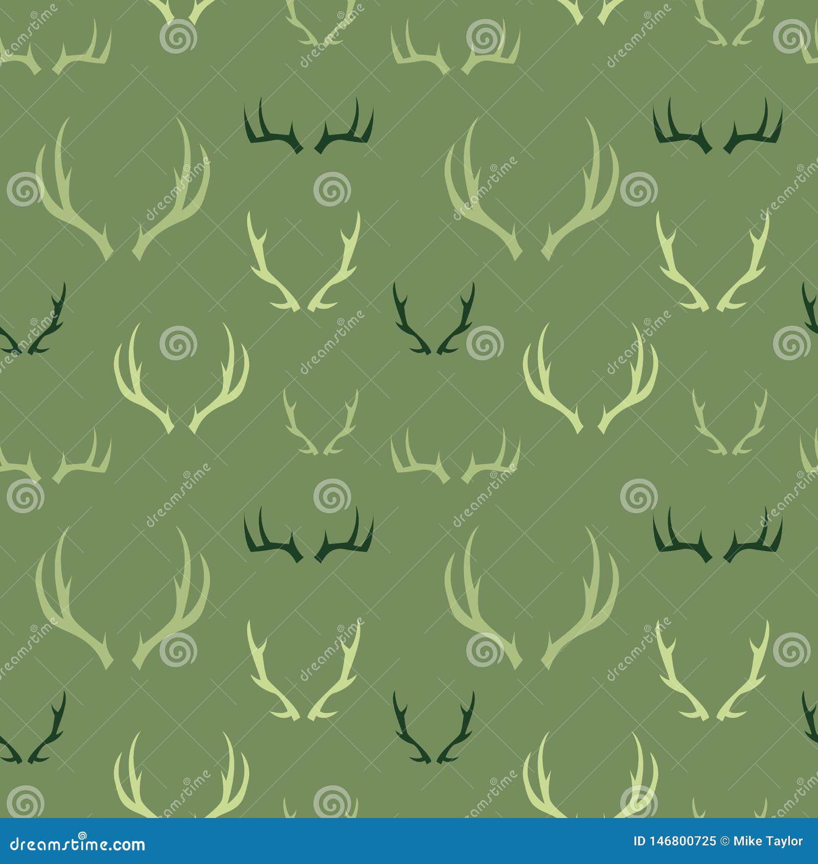 Seamless Antlers Pattern stock vector. Illustration of cute - 146800725
