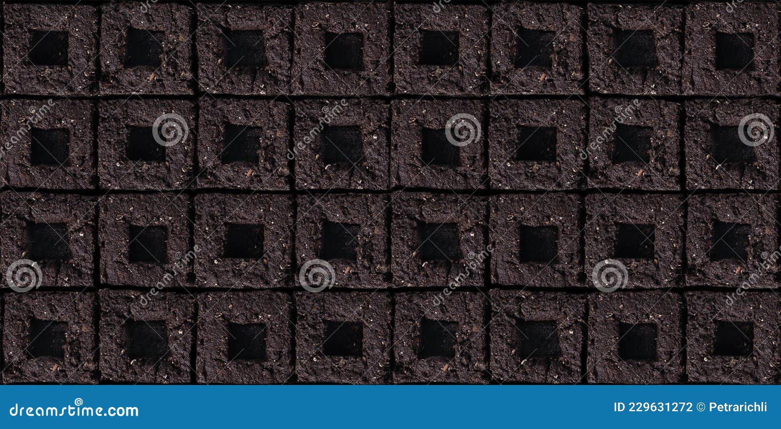 Repeating Seed Starter Soil Block Texture. Stock Photo - Image of brown ...