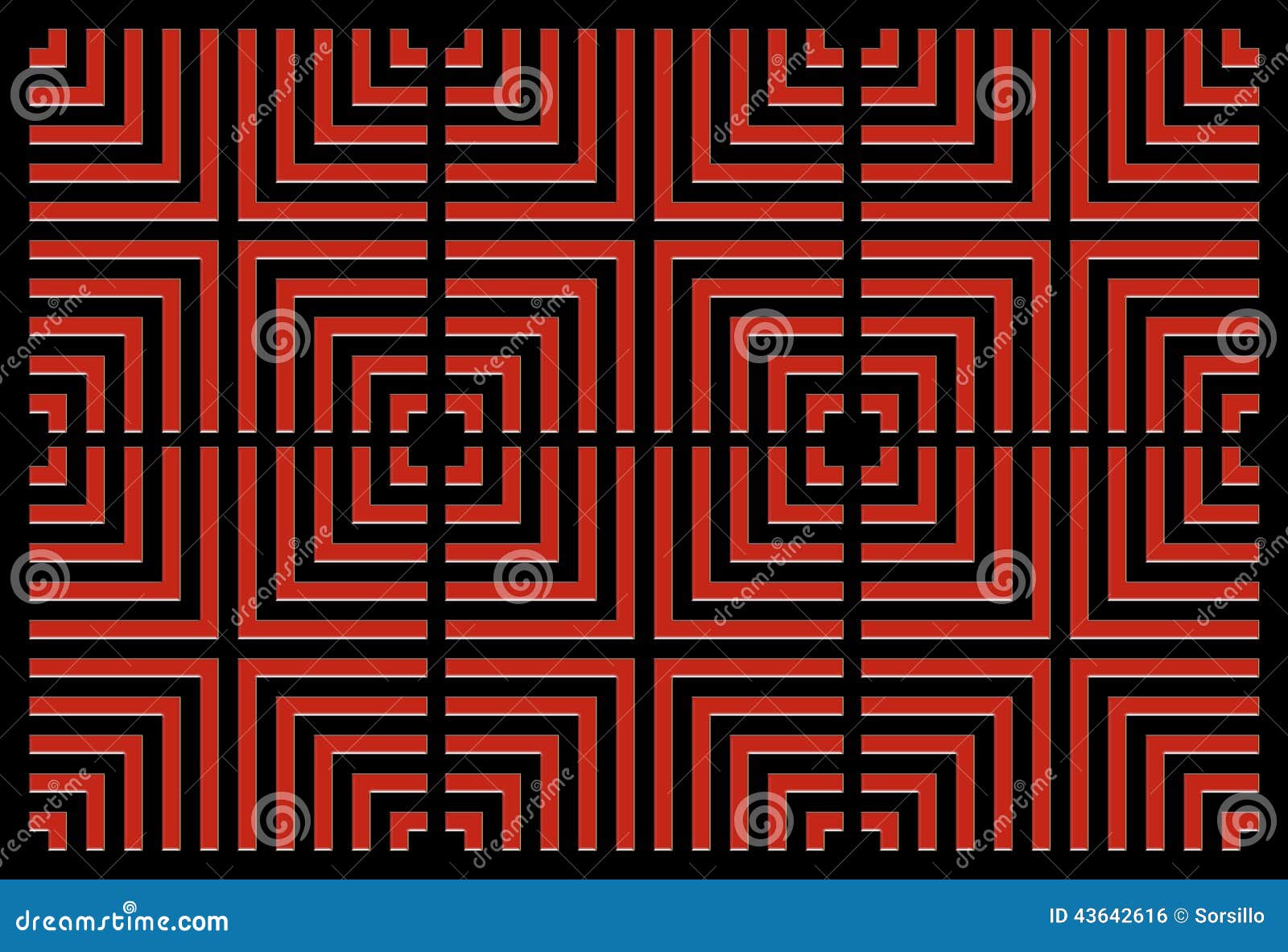 Repeating Square Background Red Stock Illustration - Illustration of ...