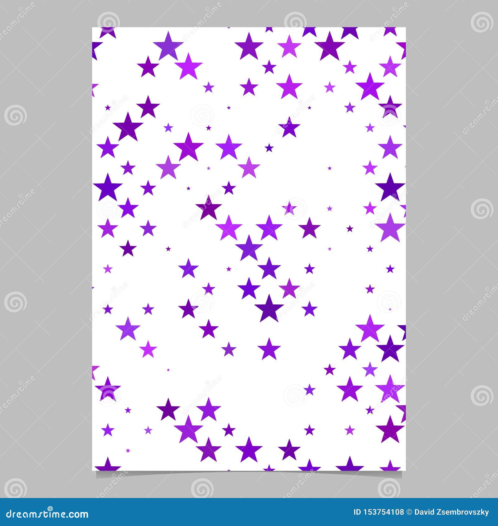 Repeating Star Pattern Brochure Background Template Stock Vector