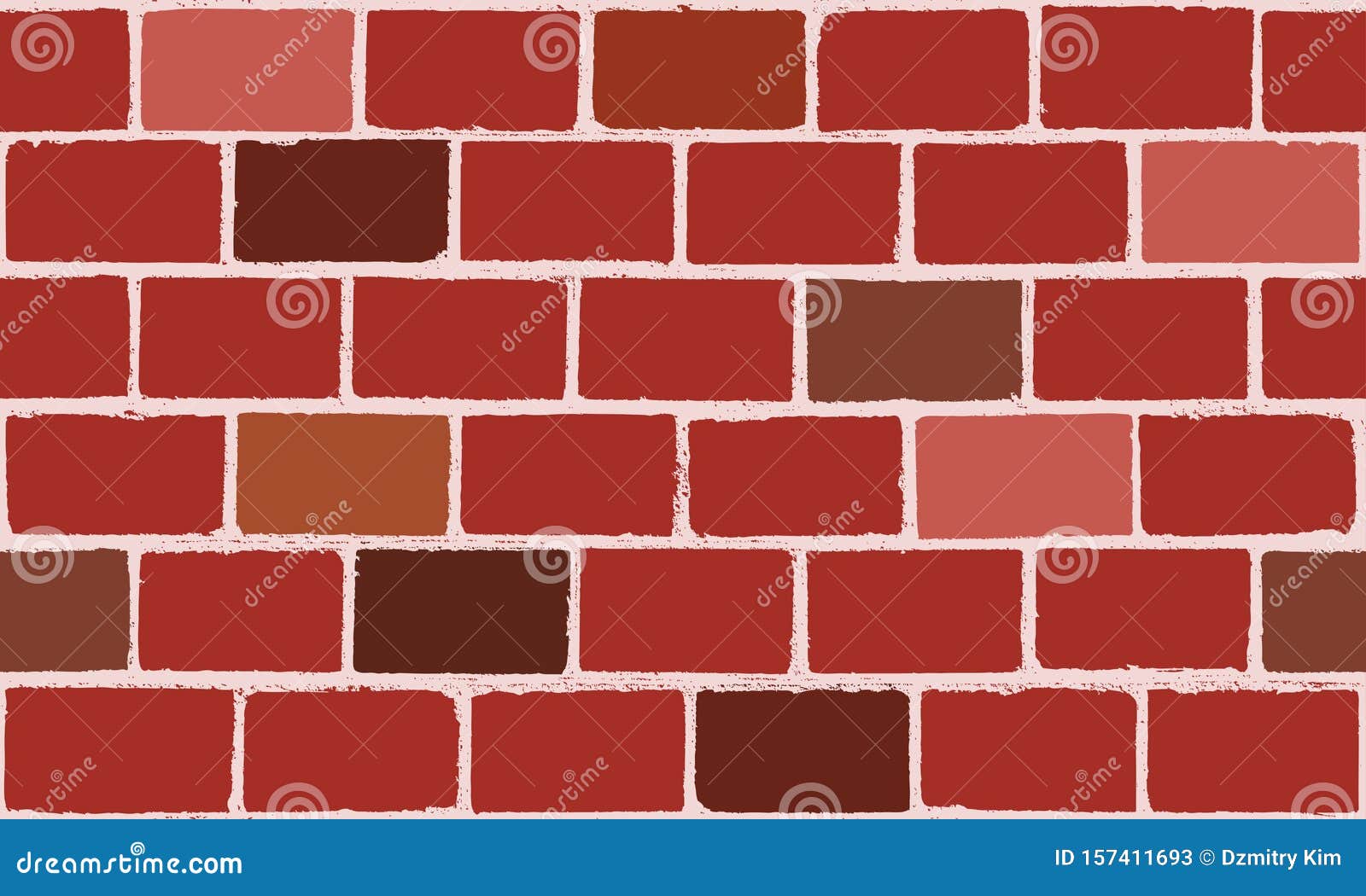 Repeating Texture. Seamless Red Brick Wall Pattern. Print Stock Vector ...