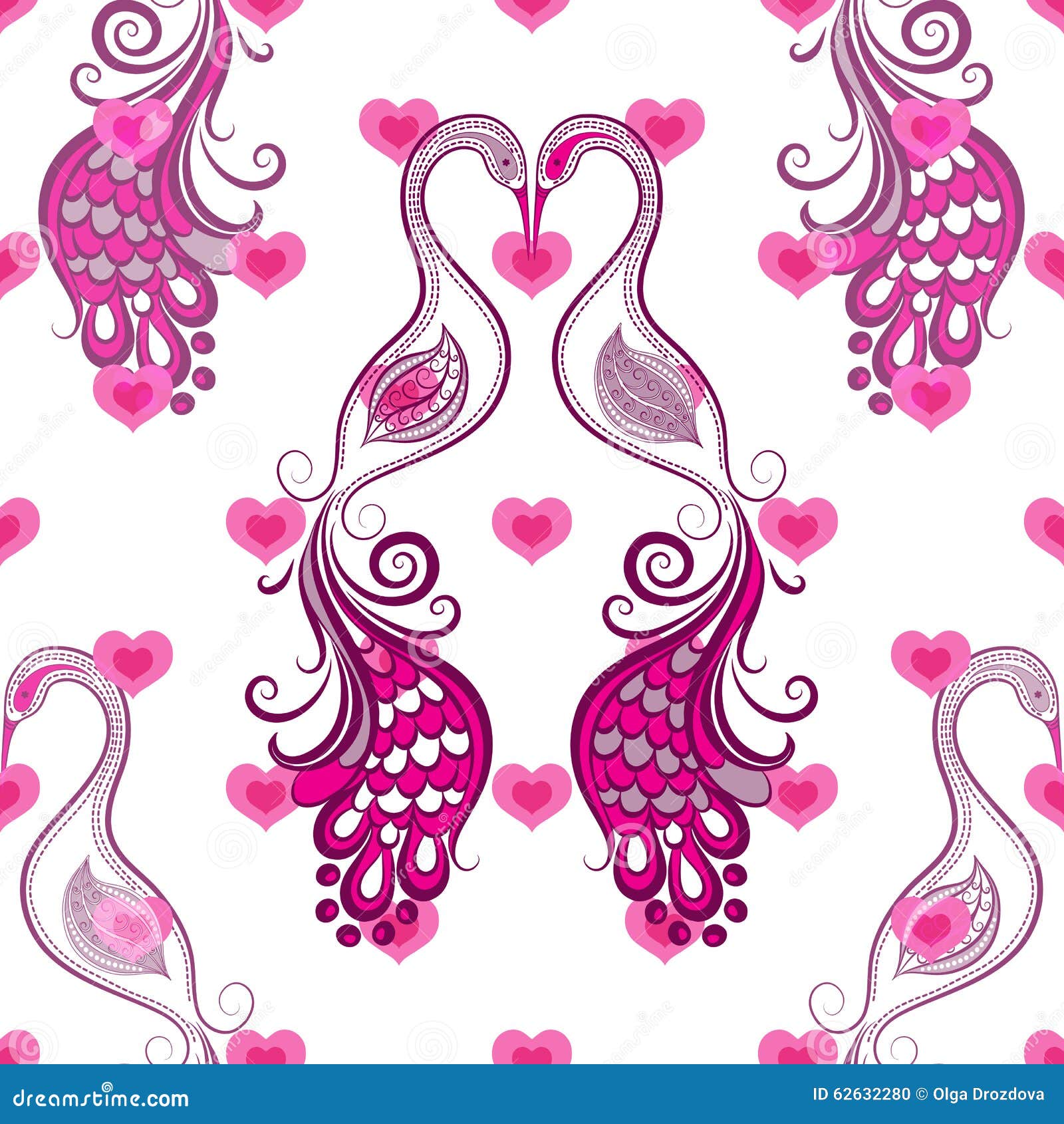 Repeating Valentine Pattern Stock Vector - Illustration of effortless ...
