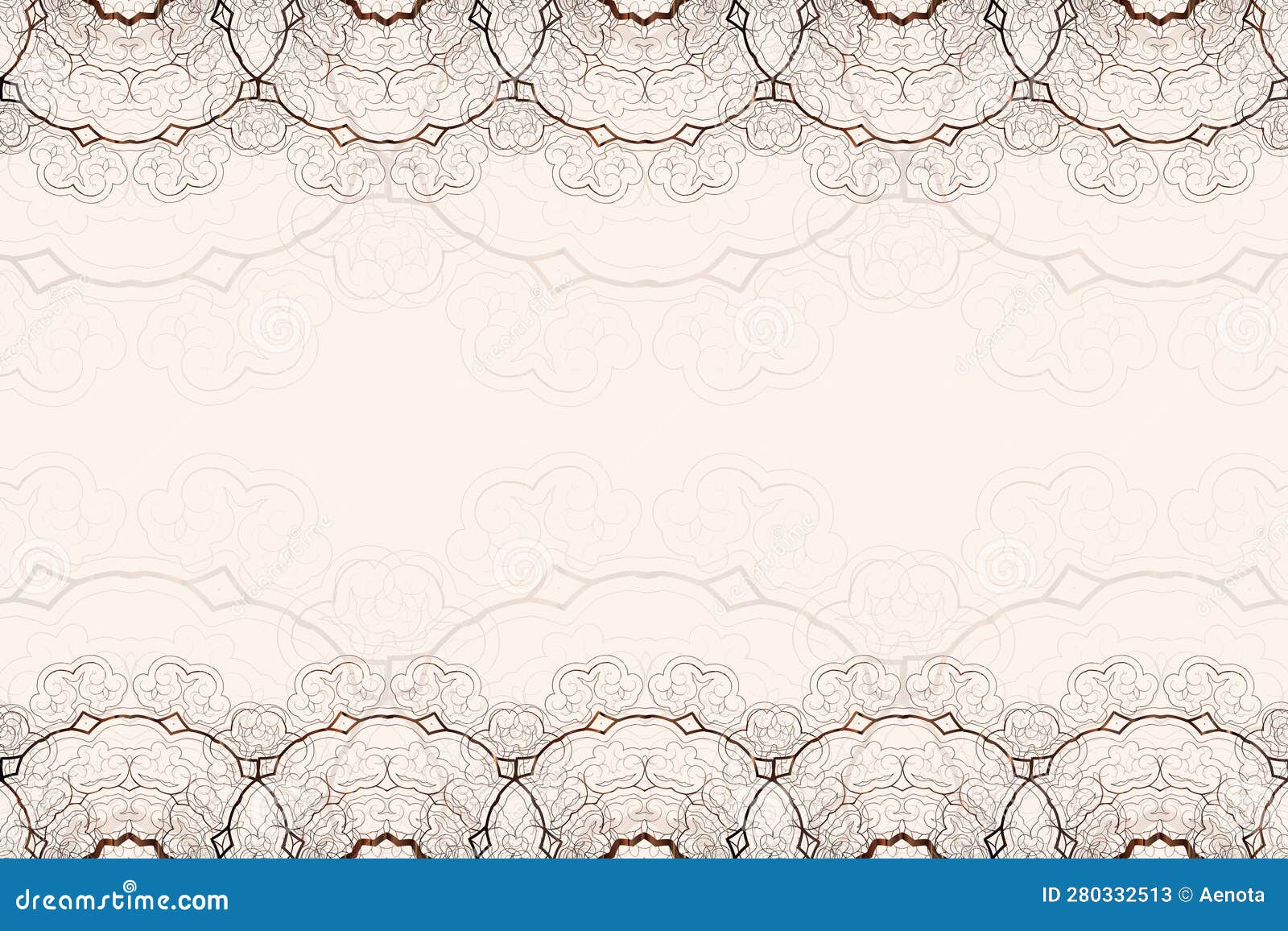 Repeating Vector Curl Borders Stock Vector - Illustration of bordure ...