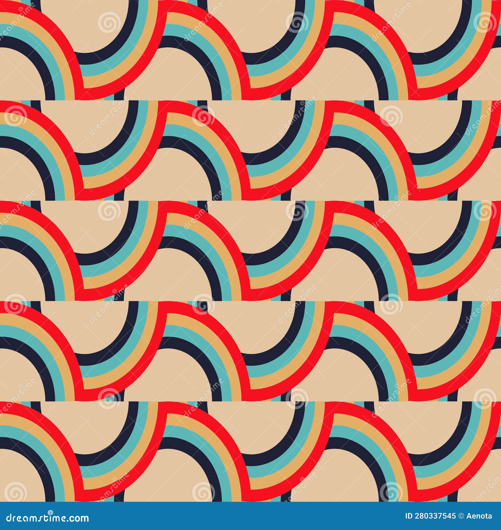 Repeating Vector Retro Pattern Stock Vector - Illustration of pattern ...