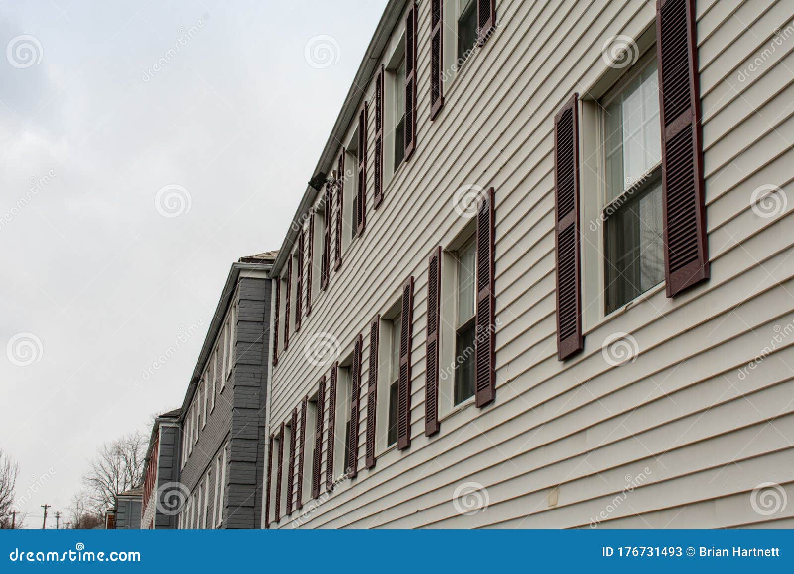 Repeating Windows on an Apartment Building Stock Image - Image of ...