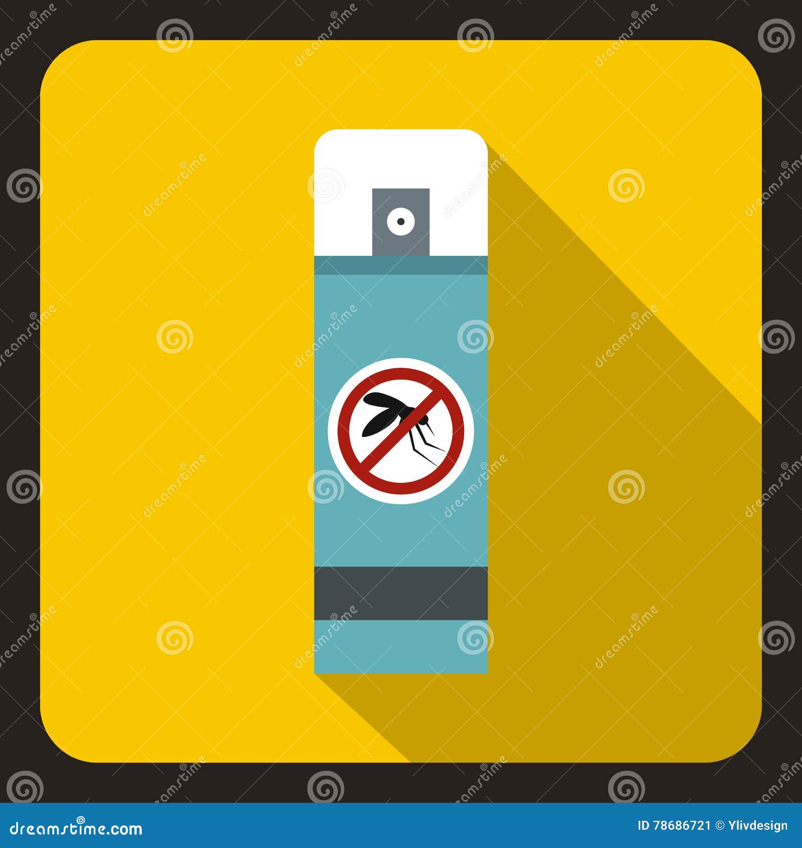 Repellent icon, flat style stock vector. Illustration of plastic - 78686721