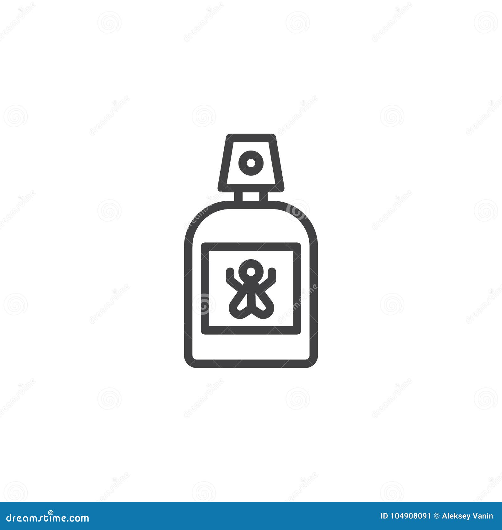 Repellent. Linear Aerosol Spray Can With Insect Icon. Black Simple ... Repellent. Linear Aerosol Spray Can With Insect Icon. Black Simple ...