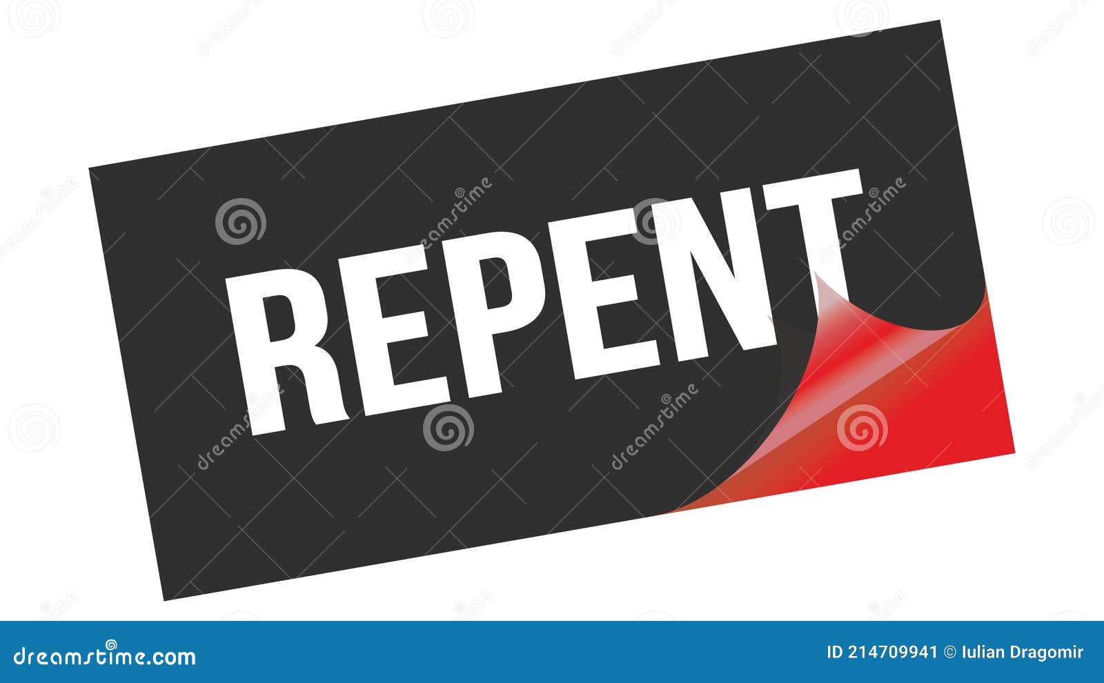 REPENT Text on Black Red Sticker Stamp Stock Illustration ...