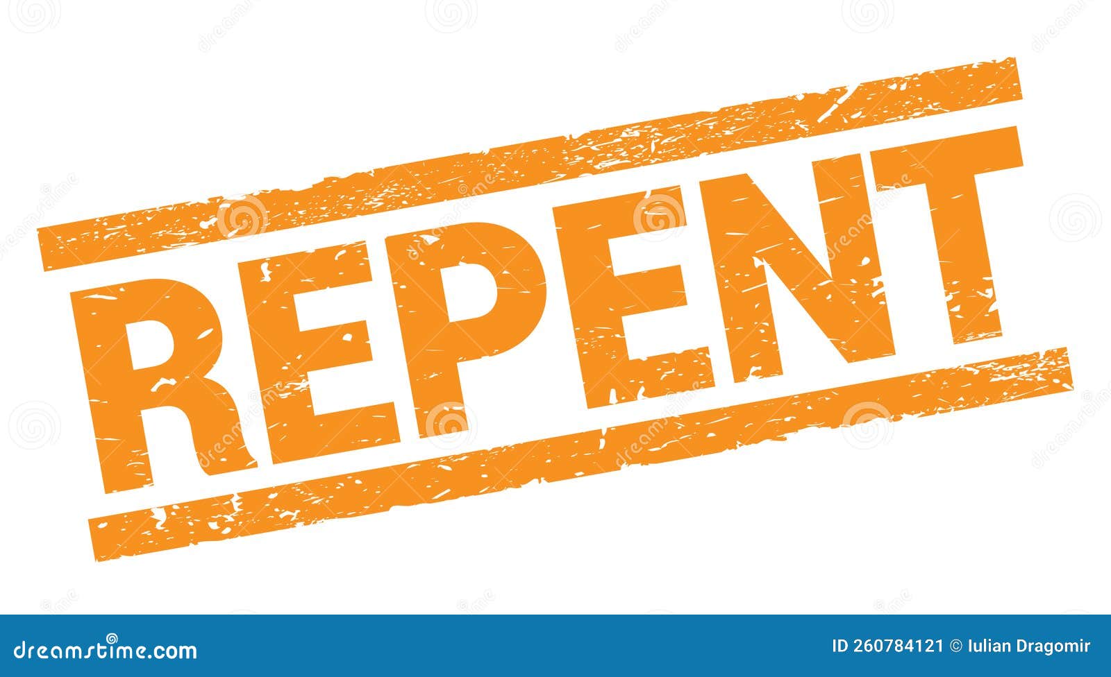REPENT Text on Orange Rectangle Stamp Sign Stock Illustration ...