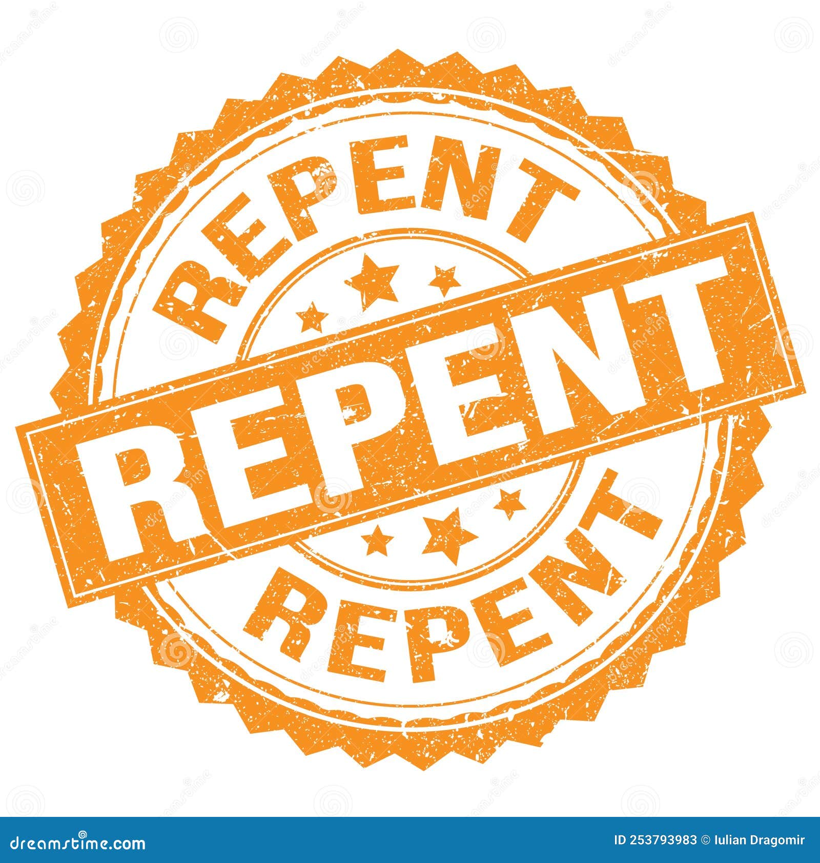 REPENT Text On Red Blue Ribbon Stamp Royalty-Free Stock Photo ...