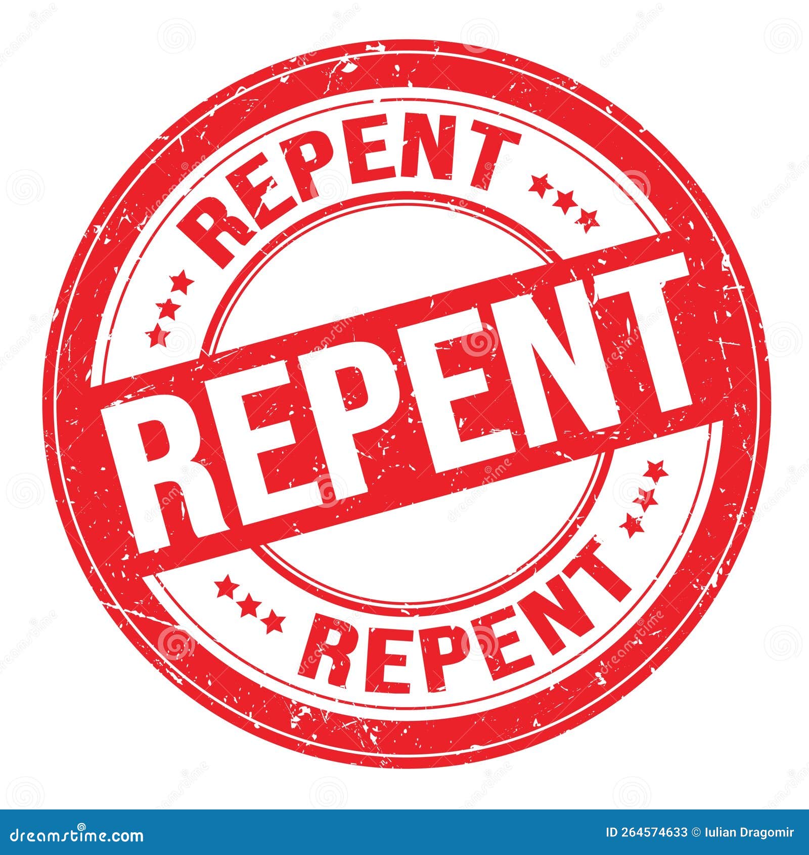 REPENT Text Written on Red Round Stamp Sign Stock Illustration ...