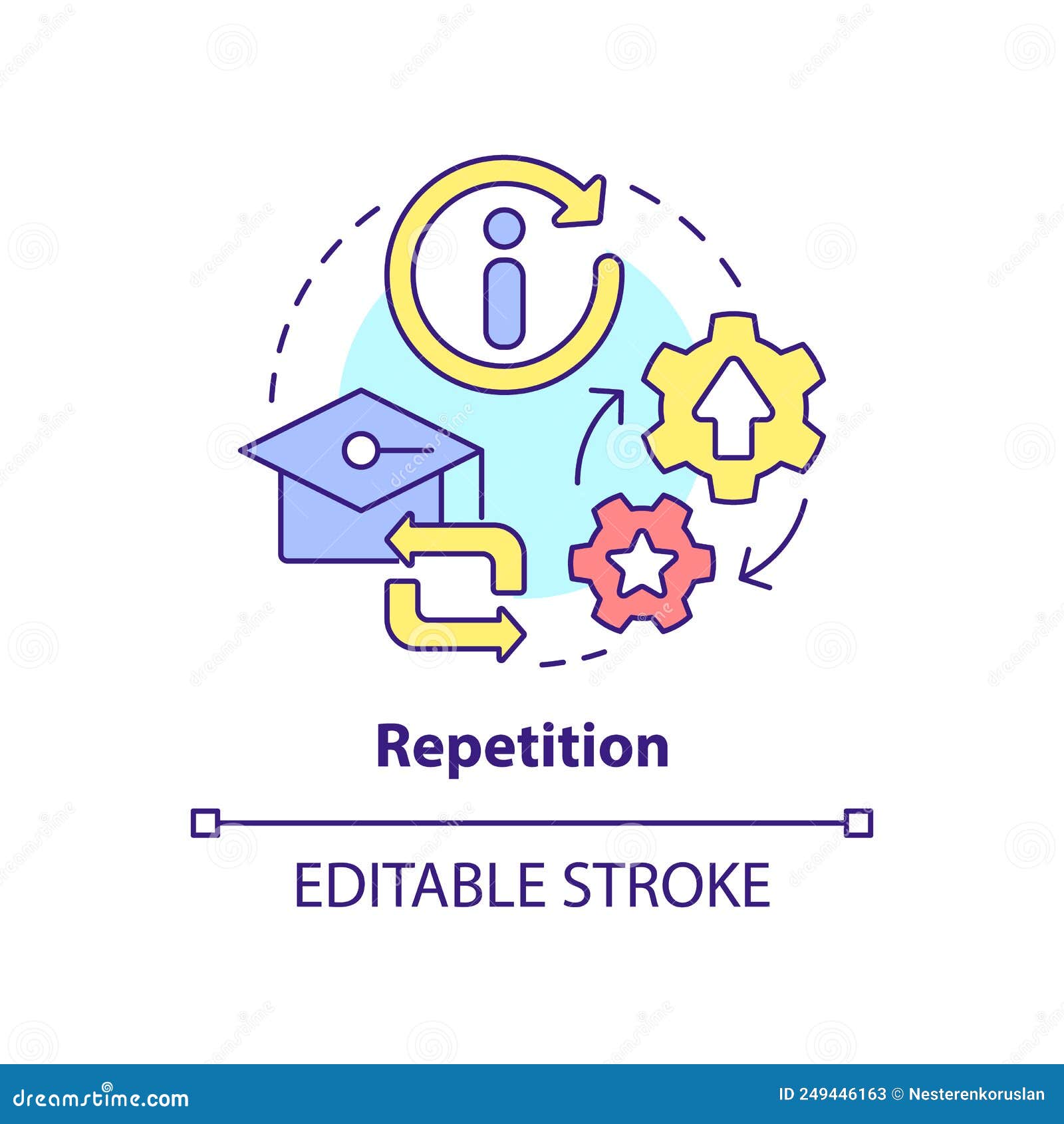 Repetition Concept Icon Cartoon Vector | CartoonDealer.com #249446163