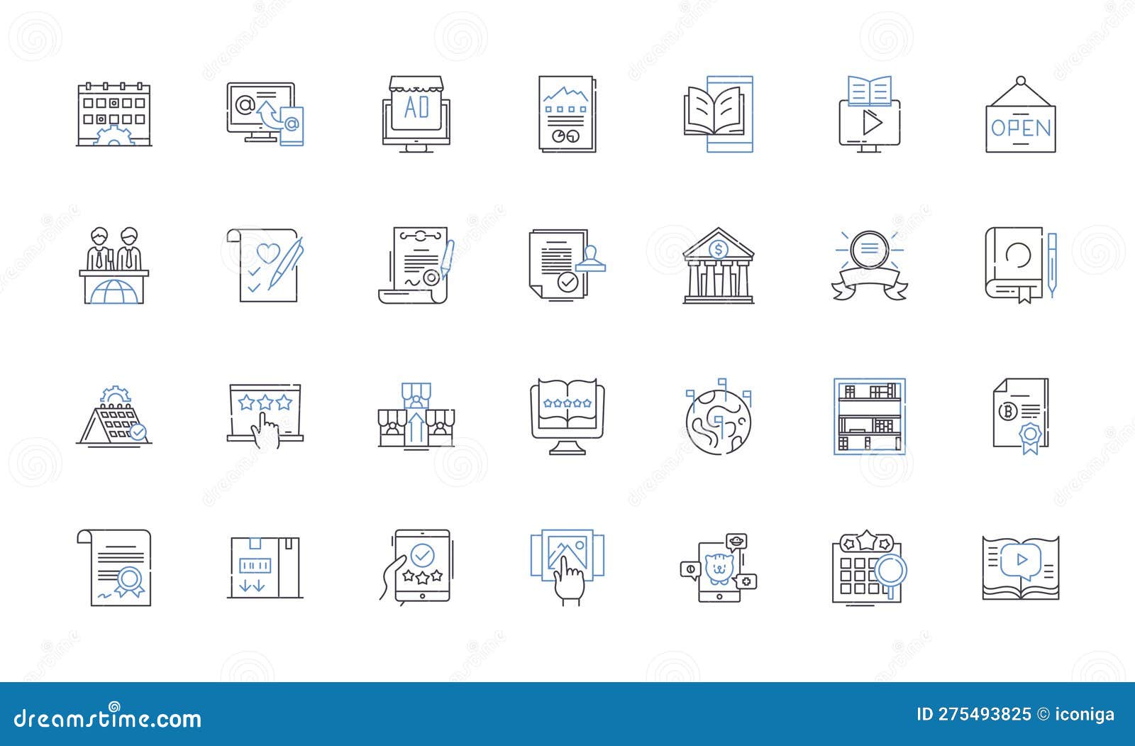 Repetition Line Icons Collection. Recurring, Looping, Reiterating ...