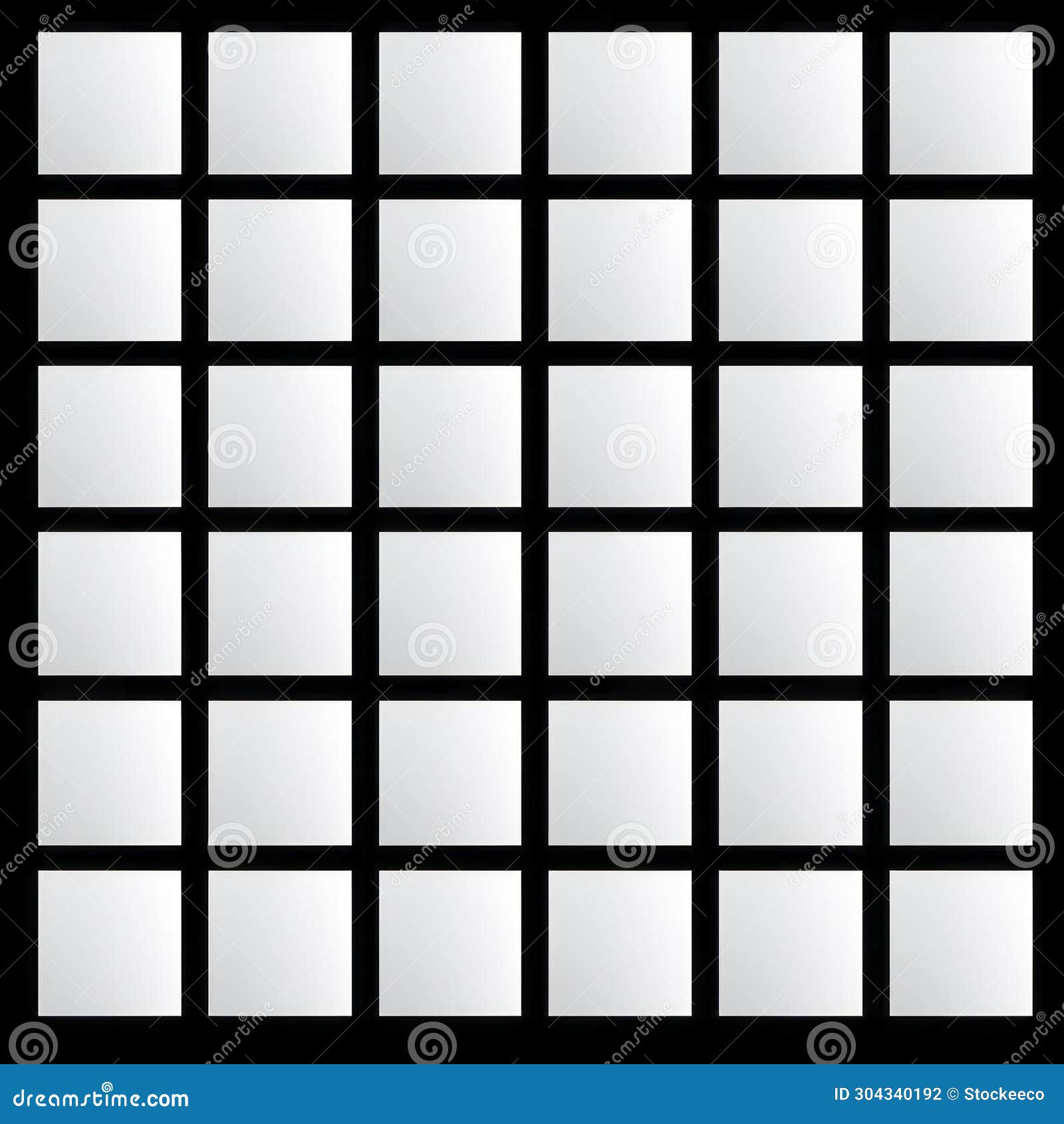 Repetitive Grid: White Square Template on Black Background Stock ...
