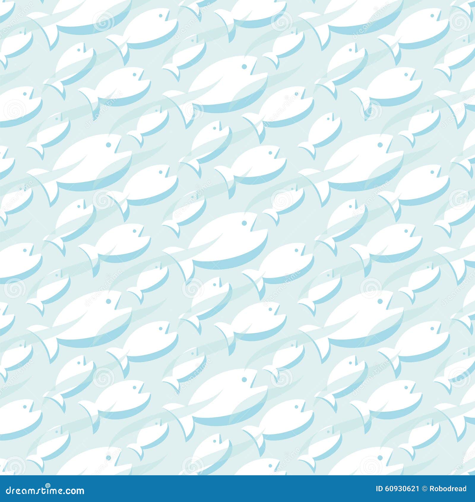 Repetitive Pattern Background with Fish Stock Vector - Illustration of ...