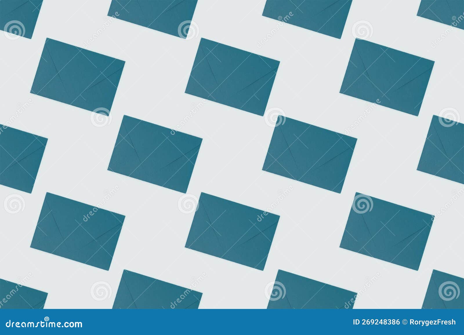 Repetitive Pattern Made of Green Envelopes. Stock Photo - Image of ...