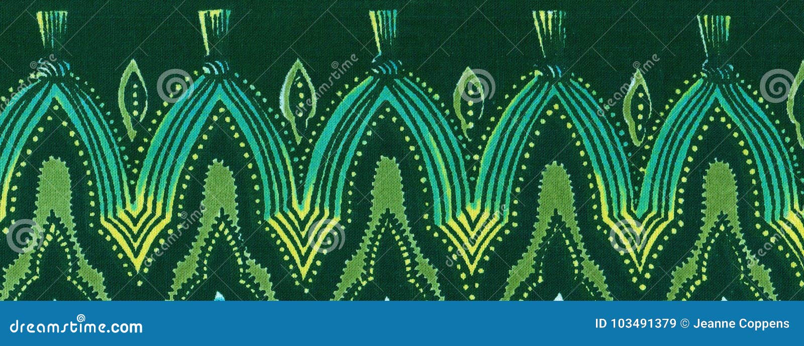 Repetitive Patterned Cotton Border. Stock Image - Image of blue, lines ...