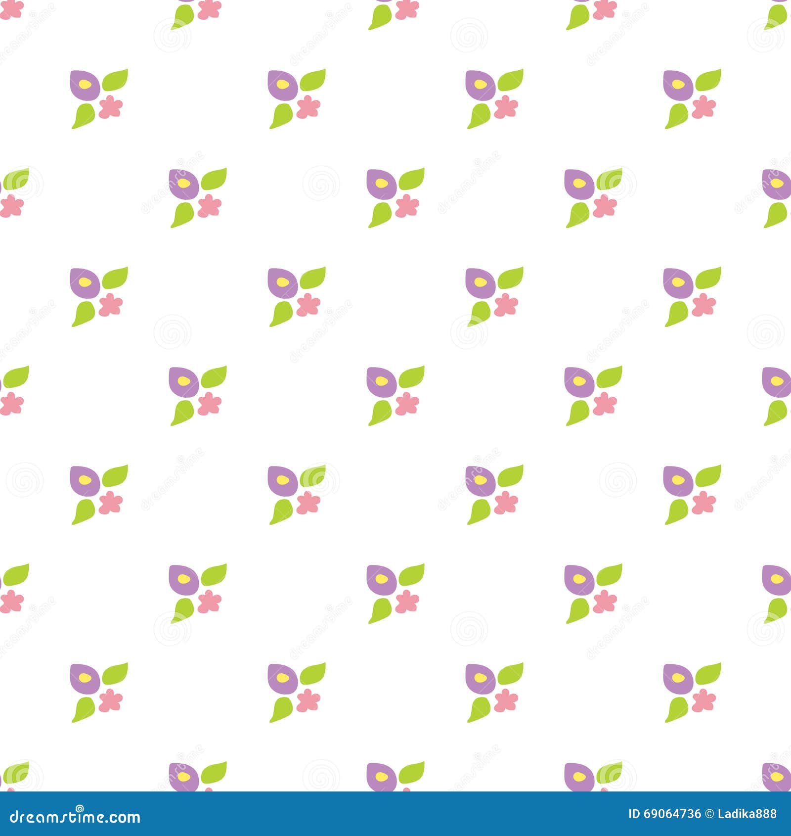 Repetitive Seamless Texture With Abstract Floral Pattern Vector ...
