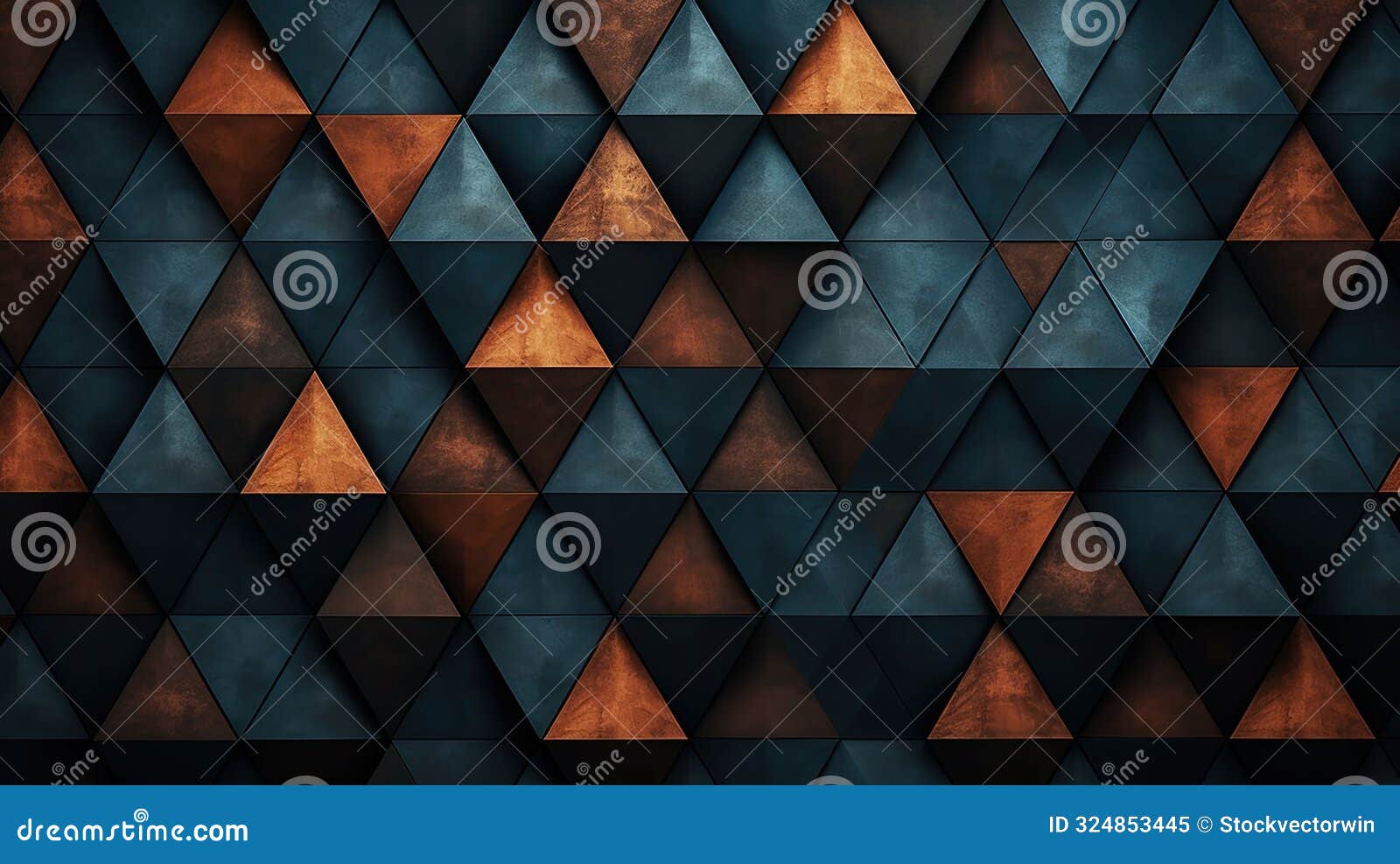 Repetitive Triangle Pattern Dark Stock Illustration - Illustration of ...