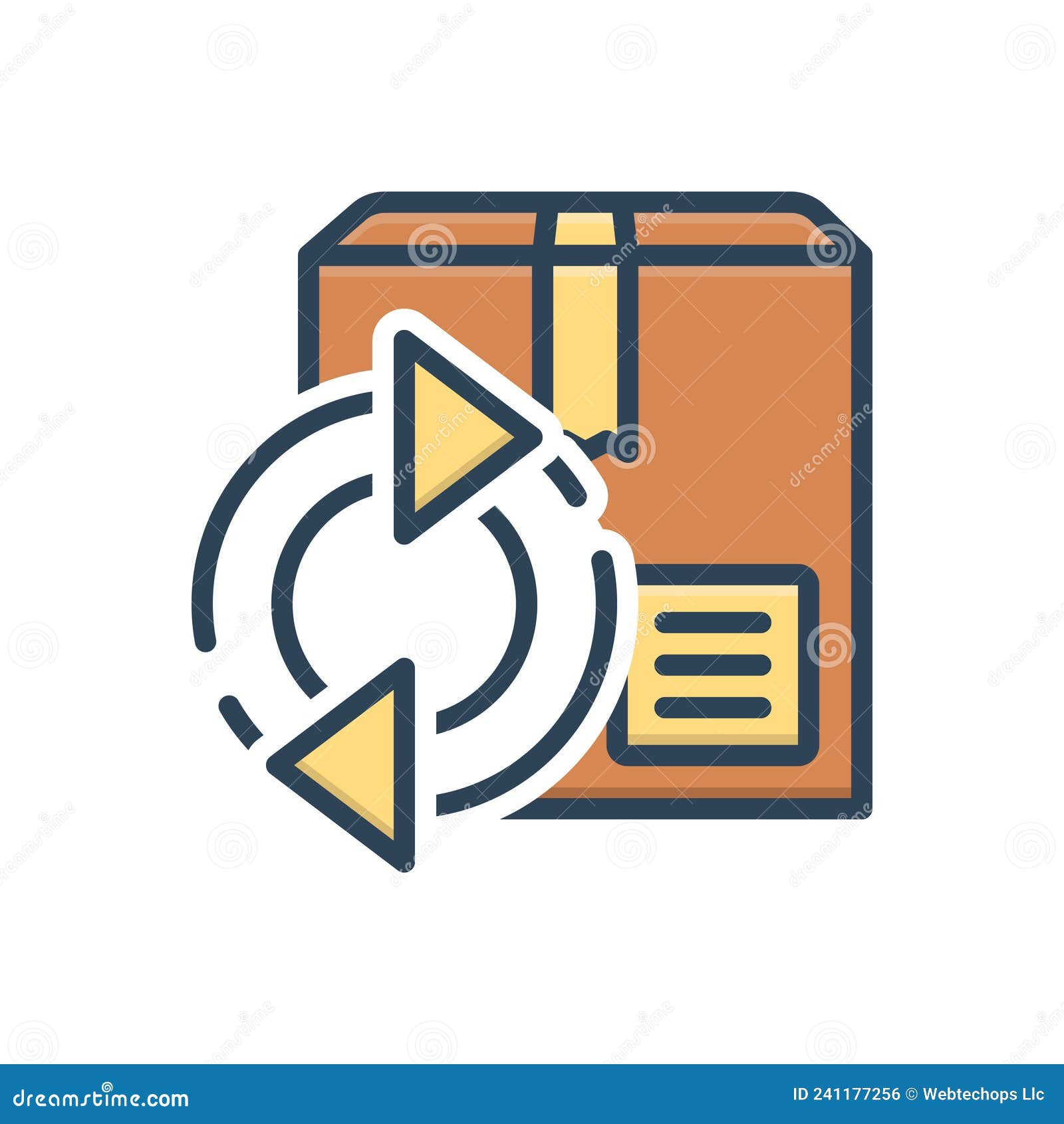 Color Illustration Icon for Replace, Return and Restore Stock ...