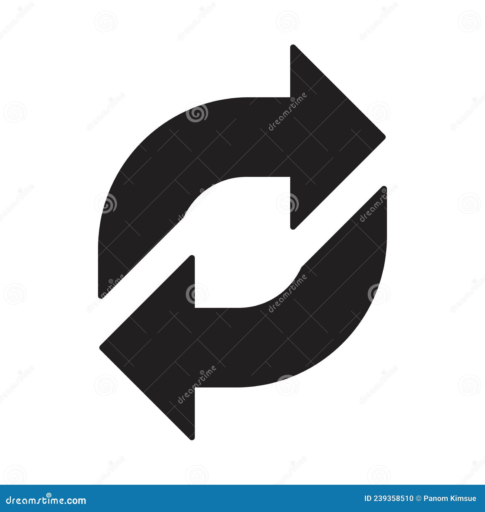 Replace Icon Vector Double Reverse Arrow Exchange Linear Sign for ...