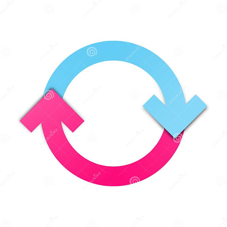 Replace Icon Vector Double Reverse Arrow Exchange Linear Sign for ...