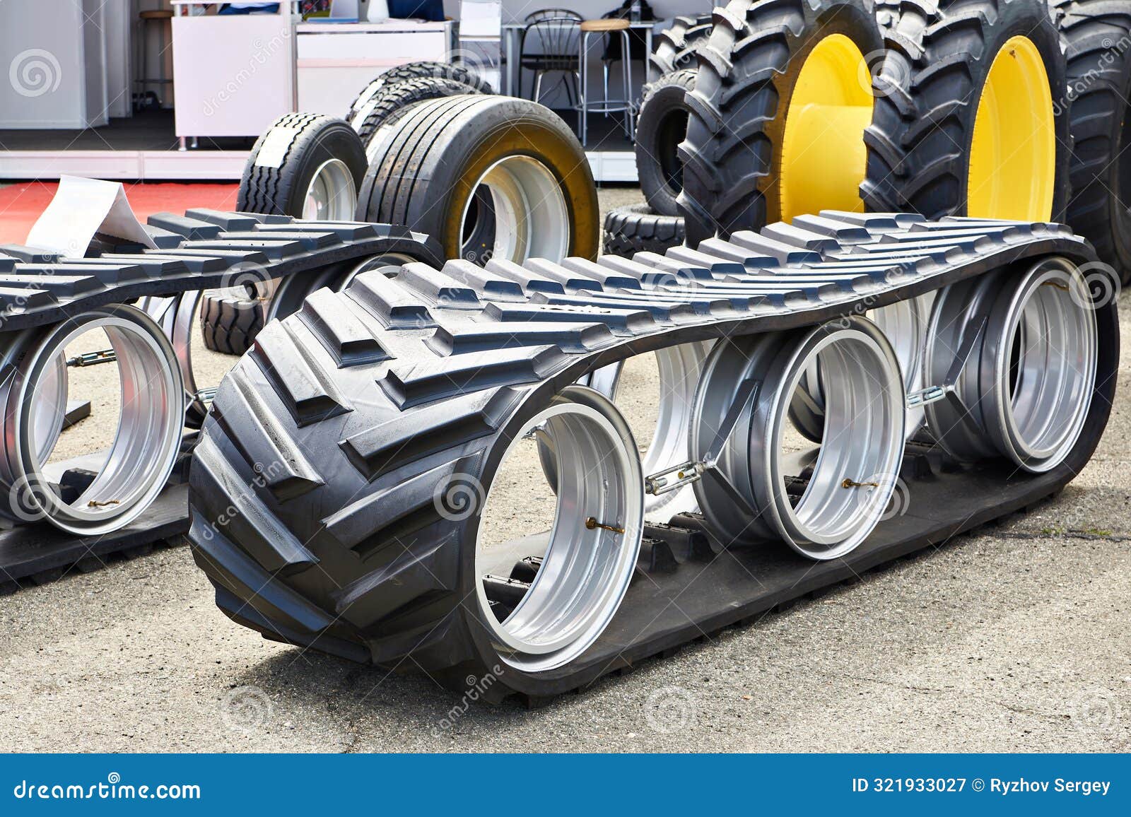 Continuous Track On A Military Amphibious Vehicle. Stock Photography ...