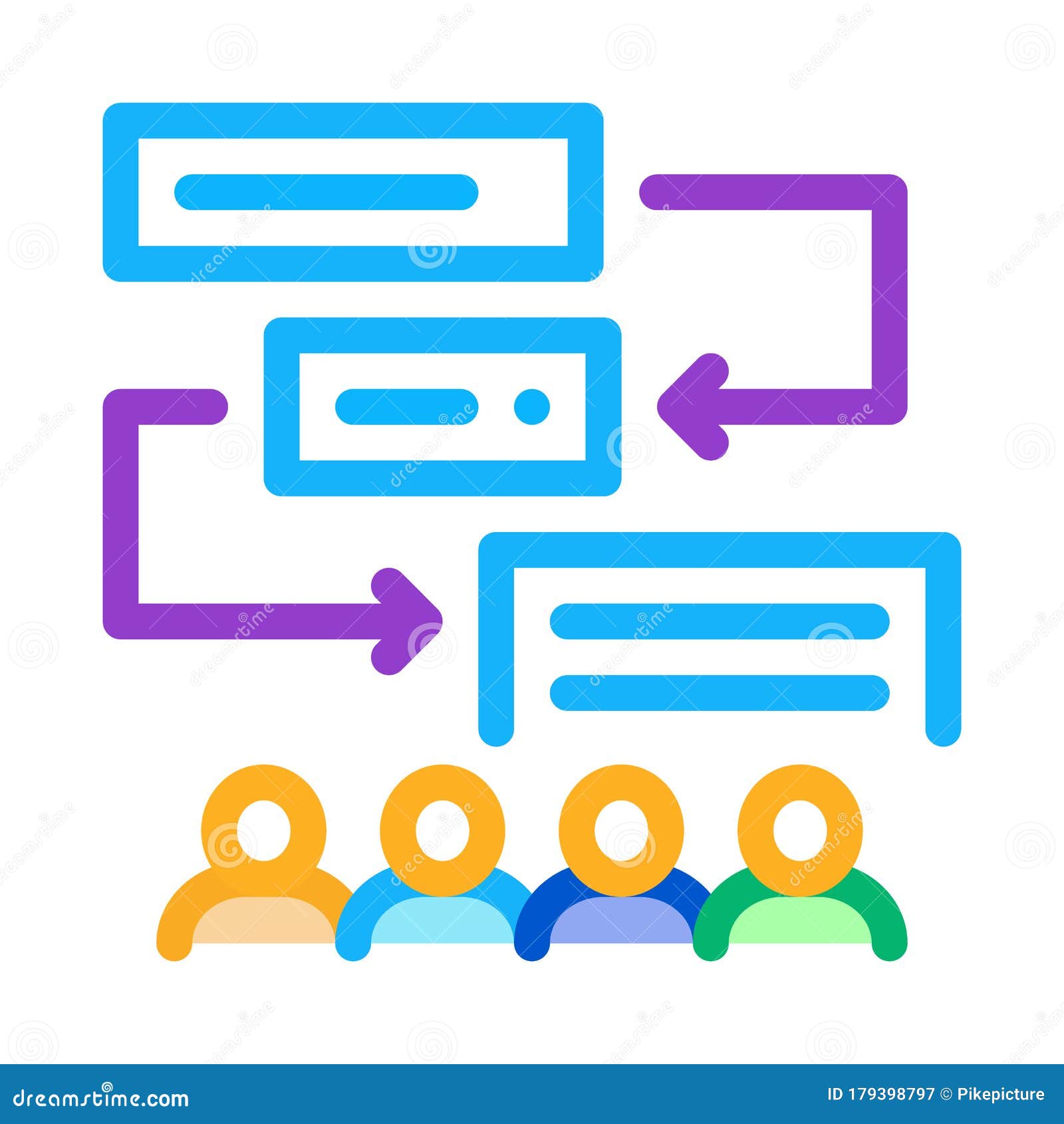 Replacement Components Of Algorithm Icon Vector Outline Illustration