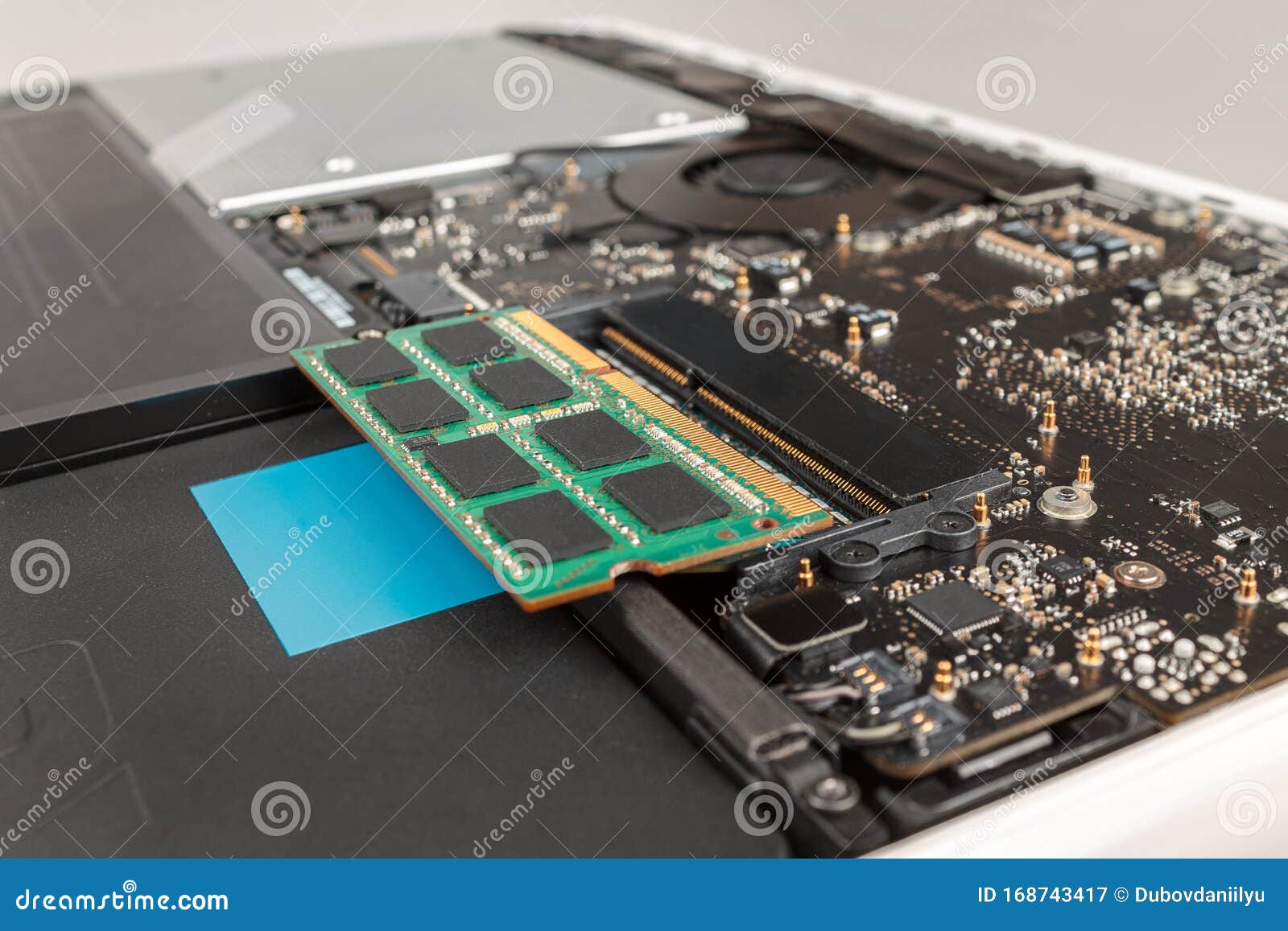 Replacement and Expansion of RAM in the Laptop Stock Image - Image of ...