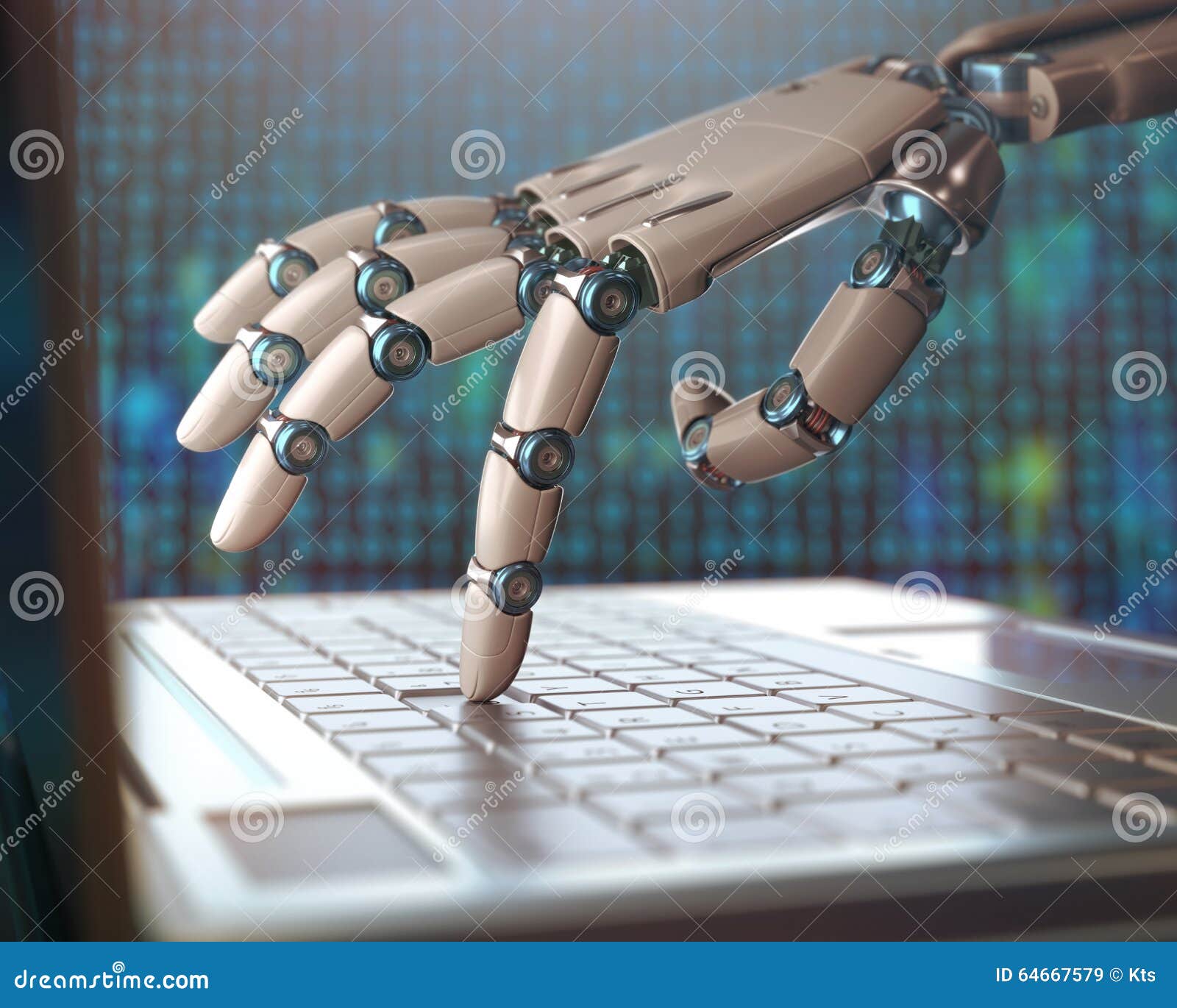 Replacement of Humans by Machines Stock Image - Image of information ...