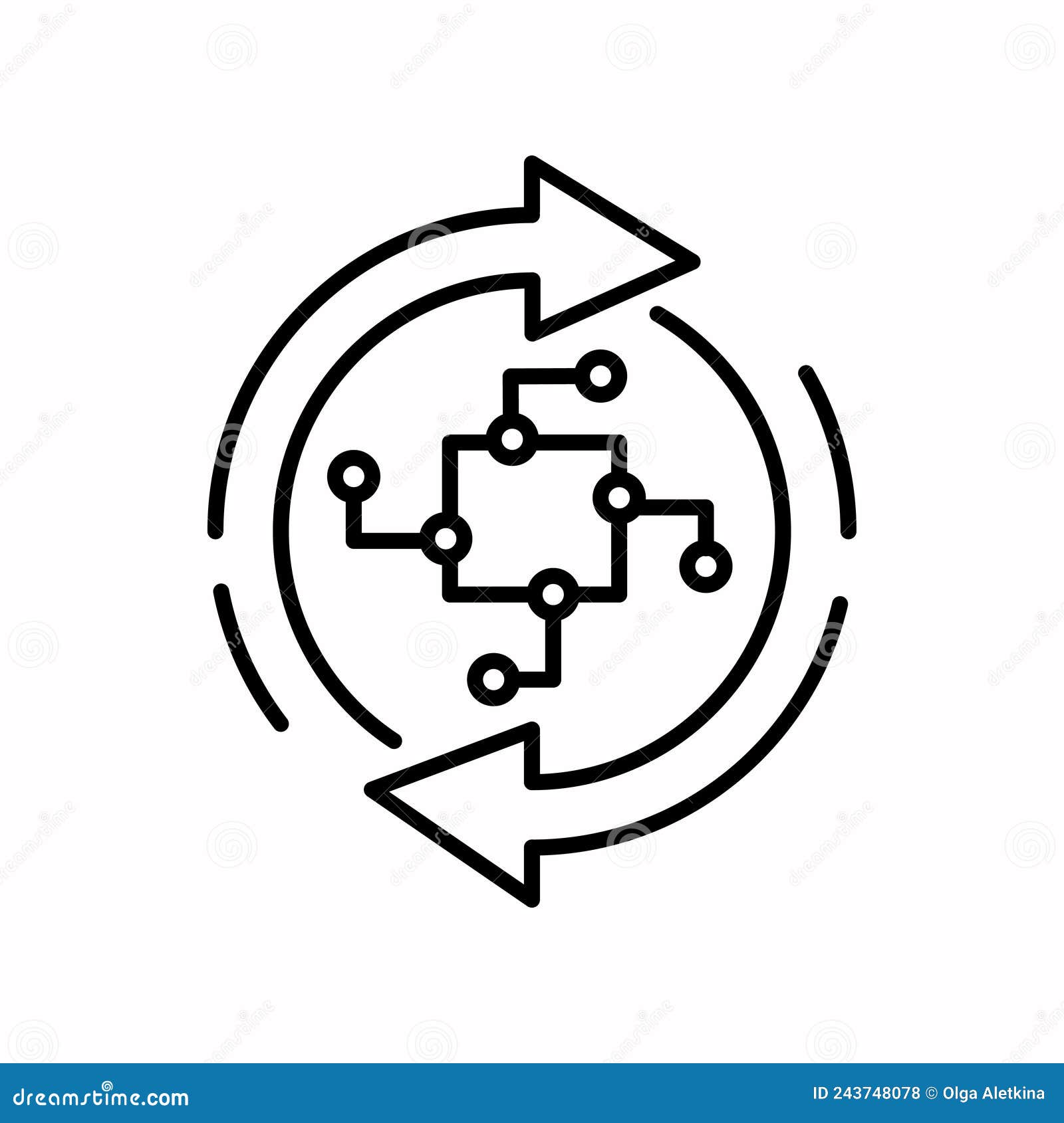 Replacement, Improvement of Electronic Technologies. Vector Icon, White ...