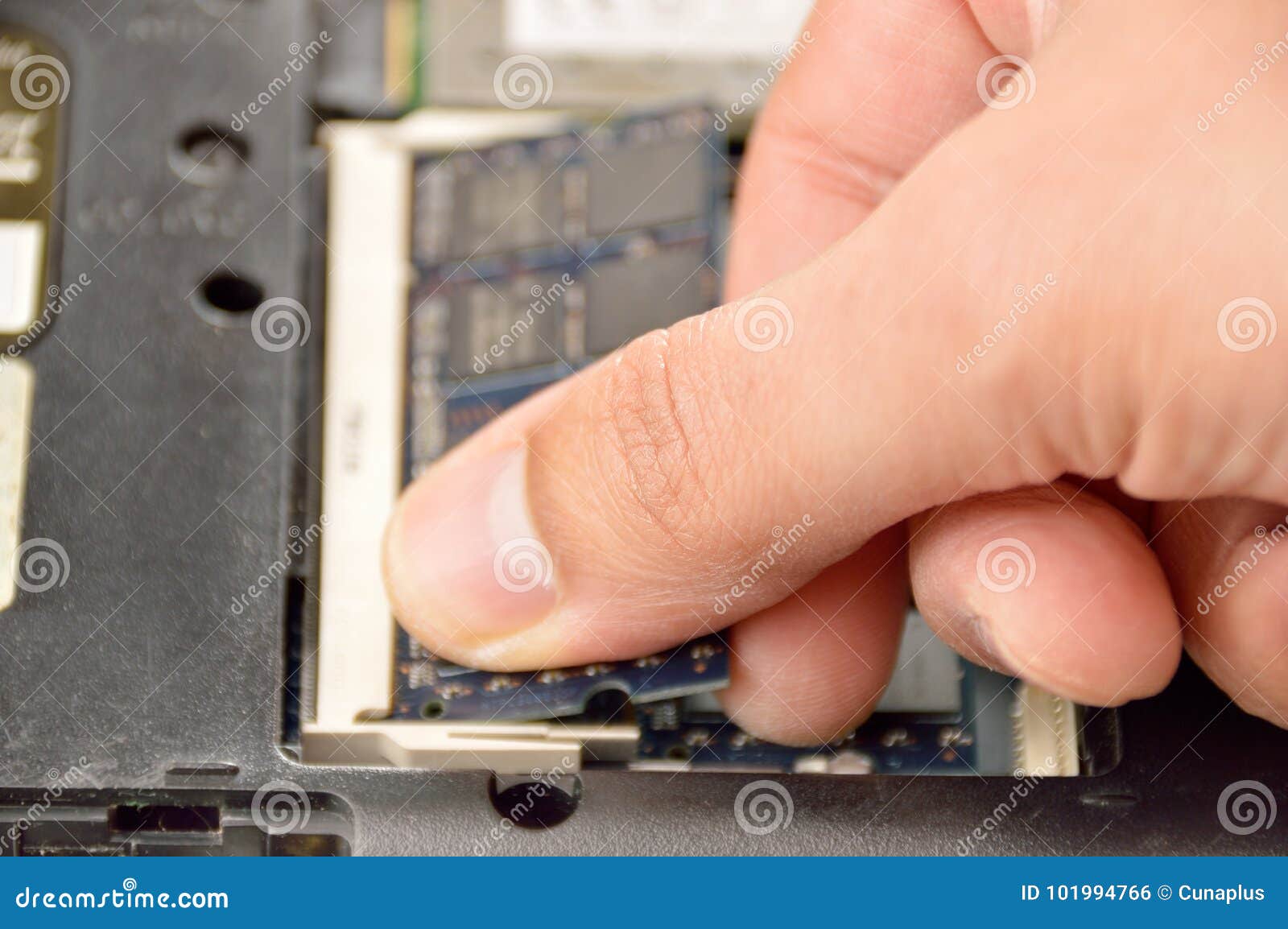 Replacement of memory stock photo. Image of electrical - 101994766