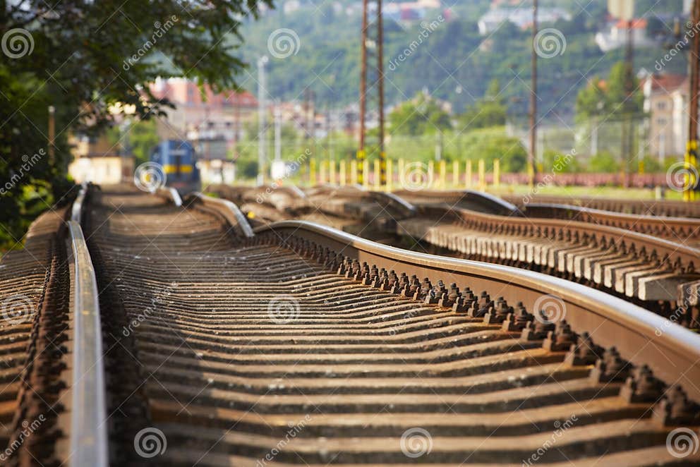 Replacement of Railroad Track Stock Photo - Image of station, industry ...