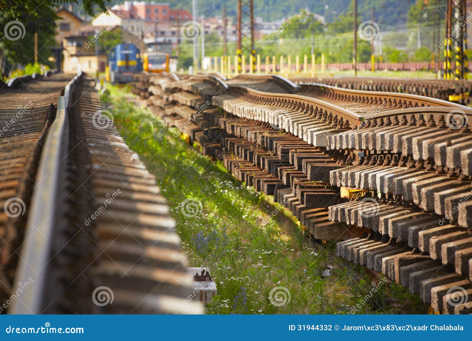 Replacement of Railroad Track Stock Photo - Image of selective ...