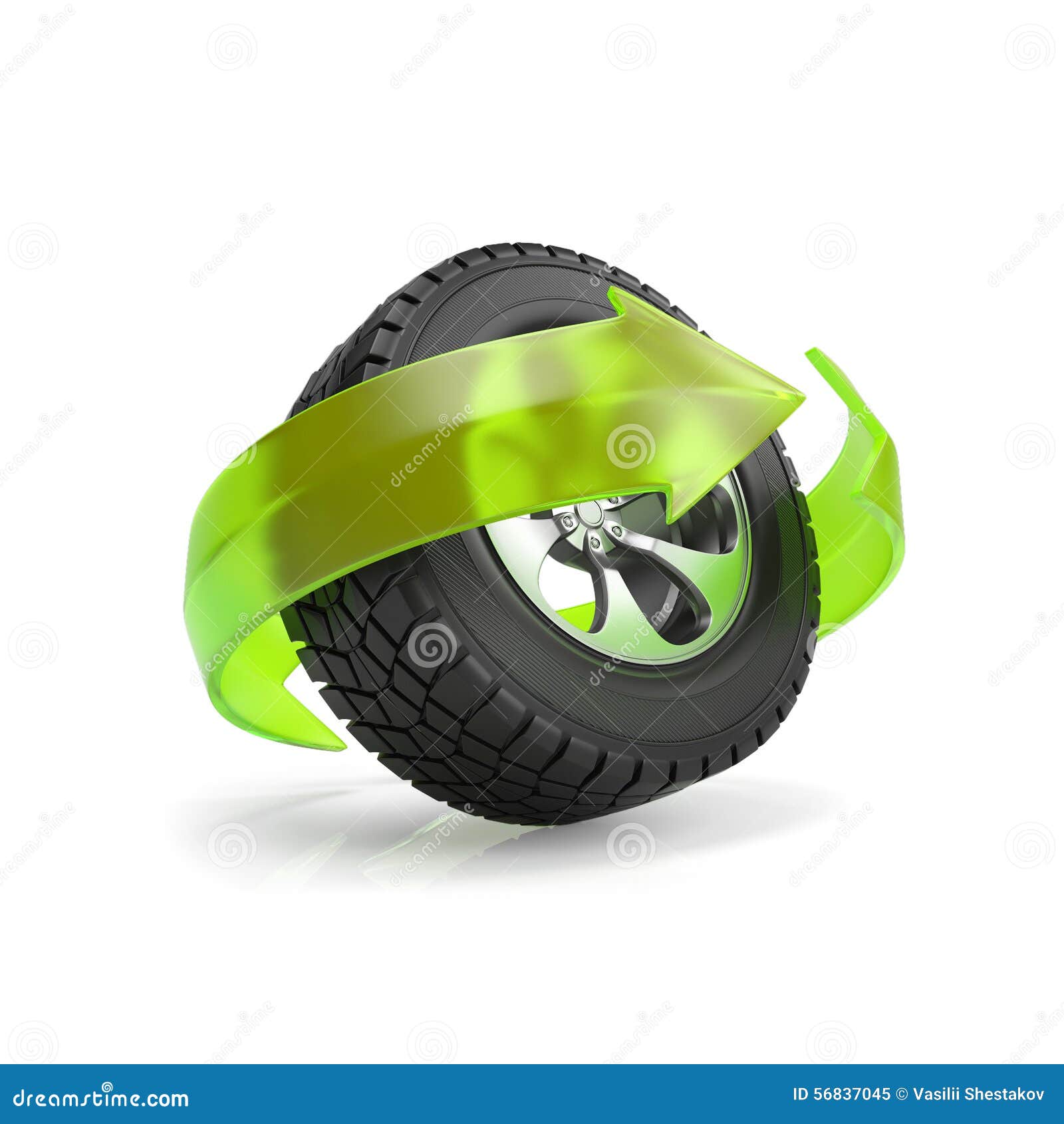Car, Replacement Of Wheels, Repair Work. Top View. Vector Illustration ...