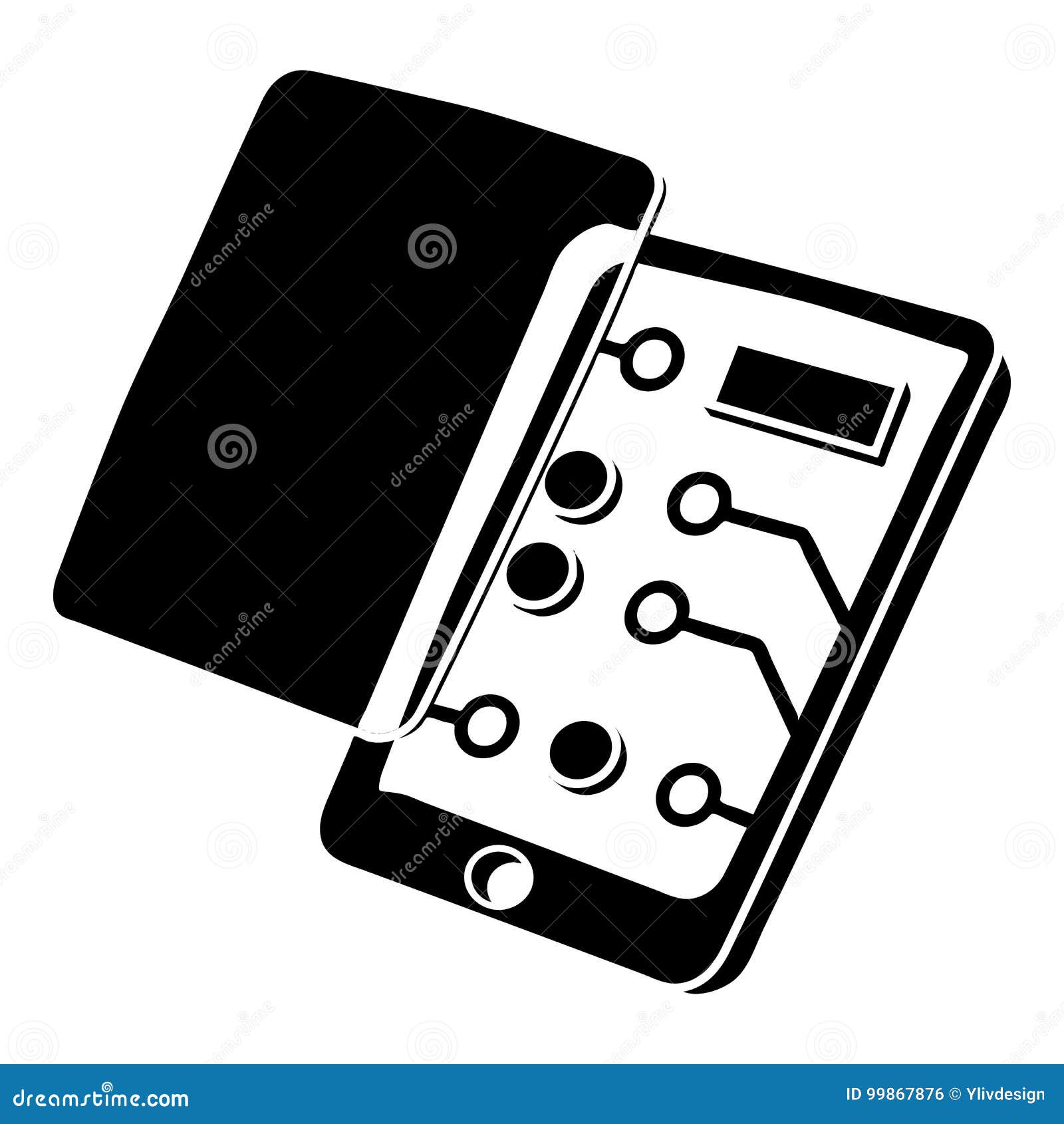 Replacement Screen Smartphone Icon, Simple Black Style Stock Vector ...