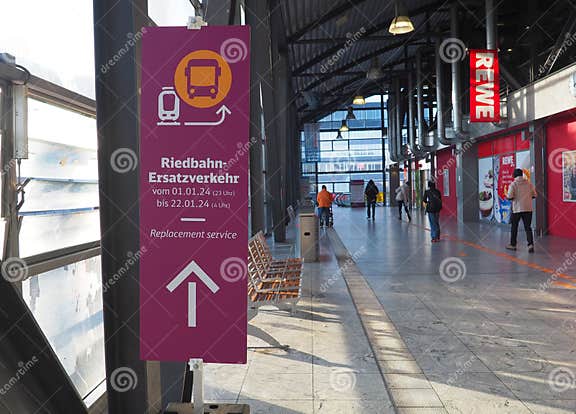 Replacement Traffic Information Sign at Train Station Editorial Image ...