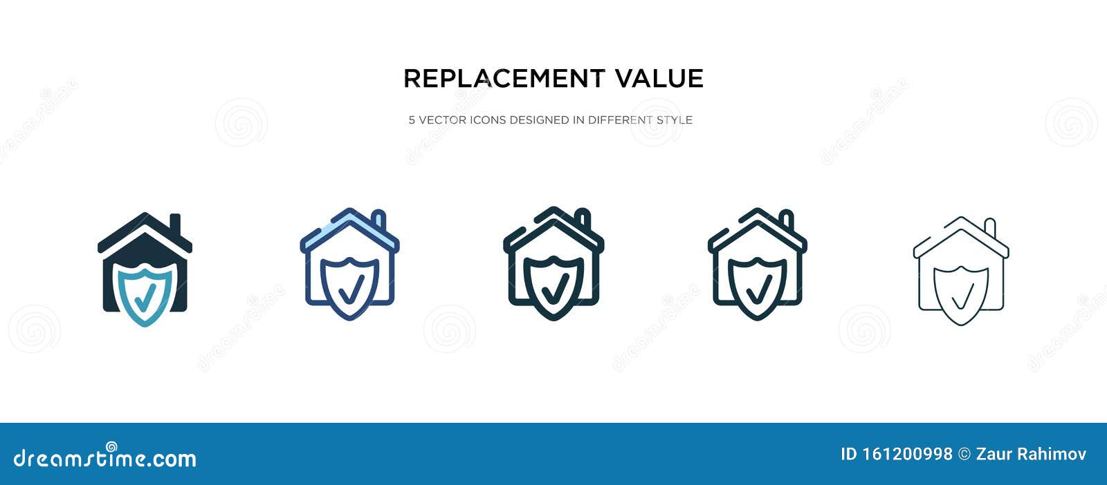 Replacement Value Icon in Different Style Vector Illustration. Two ...