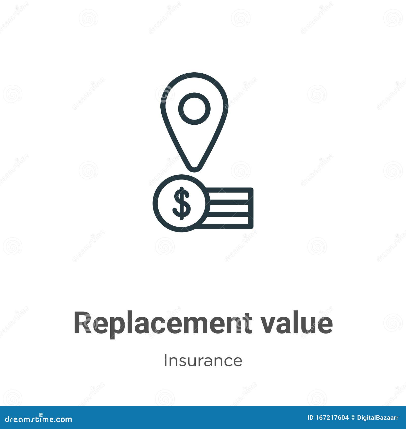 Replacement Value Vector Icon On White Background. Flat Vector ...