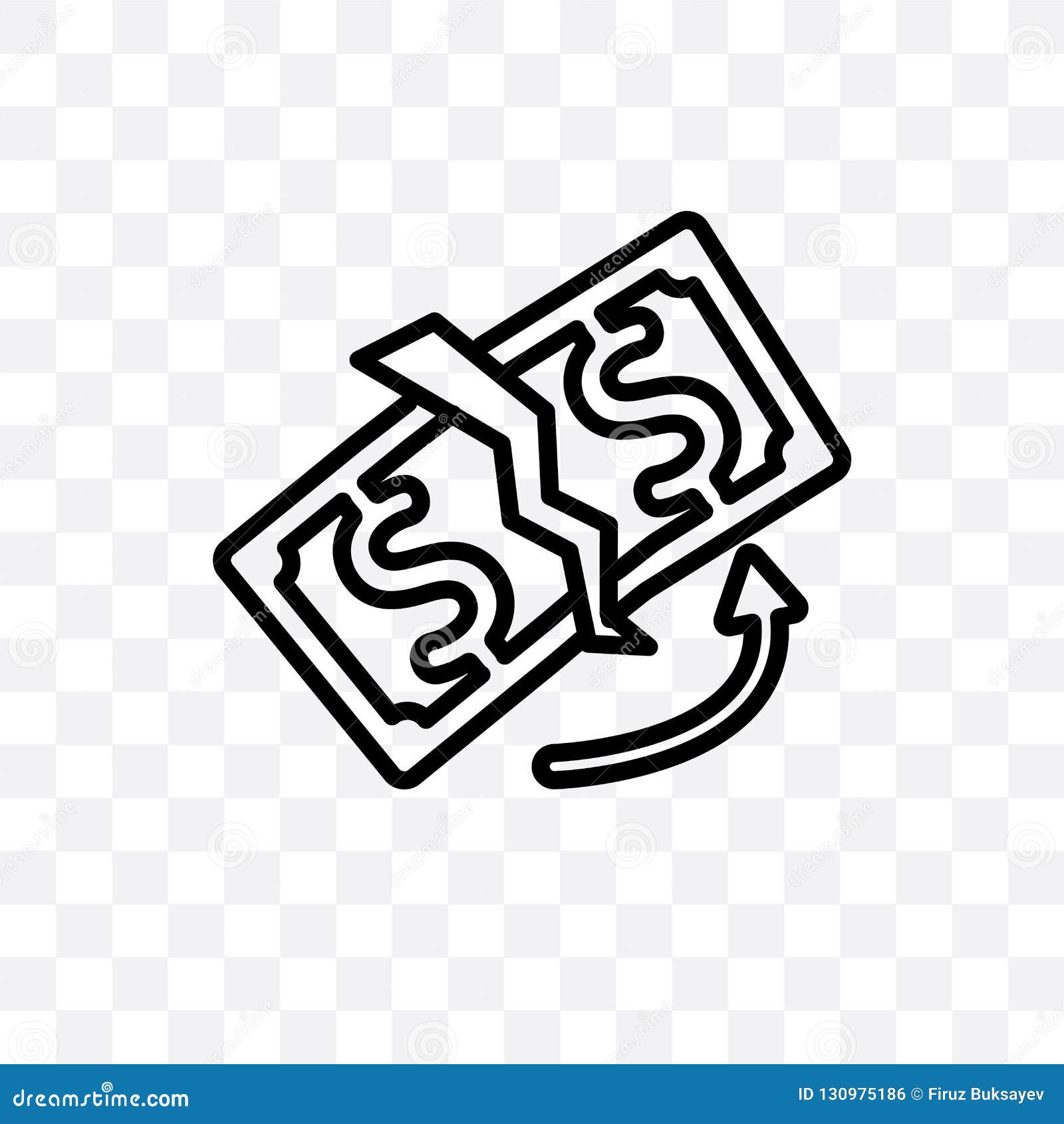 Replacement Value Vector Linear Icon Isolated On Transparent Background ...