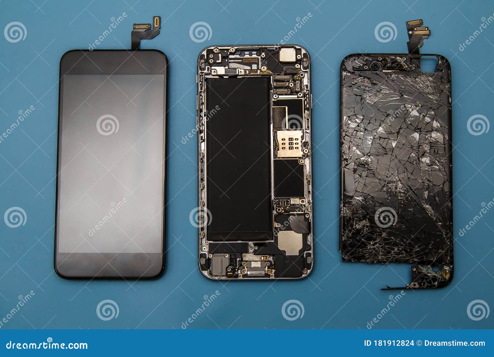 Replacing the Broken Screen of a Smartphoneâ€™s Mobile Phone Stock ...